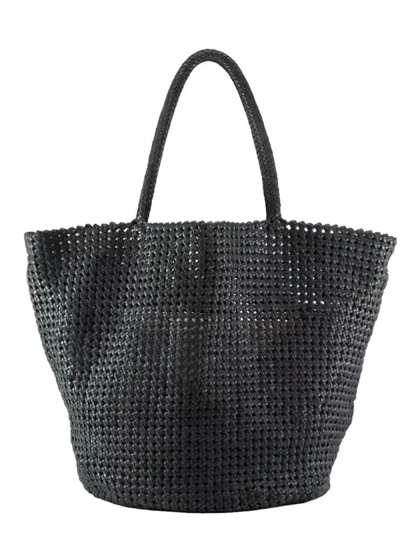 Officine Creative Susan 012 Woven Leather Tote Bag - Black