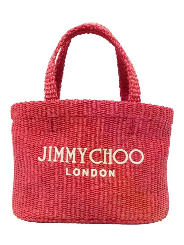 JIMMY CHOO Mini Logo Beach Bag - Red