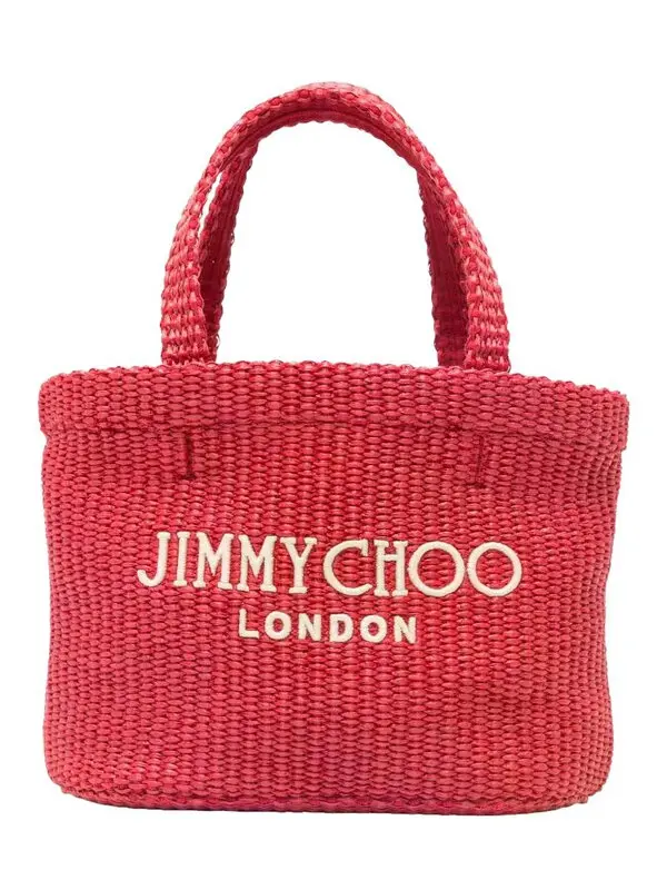 JIMMY CHOO Mini Logo Beach Bag - Red