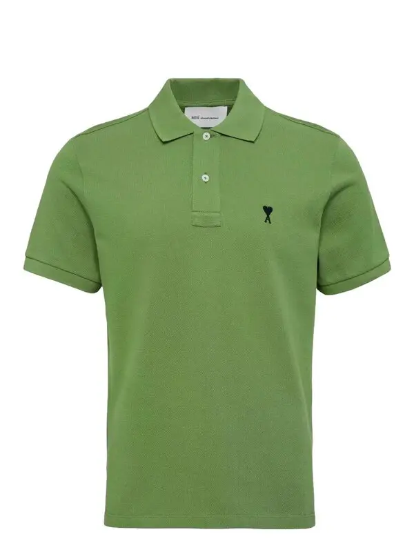 Ami De Coeur Cotton Piqué Polo Shirt - Green