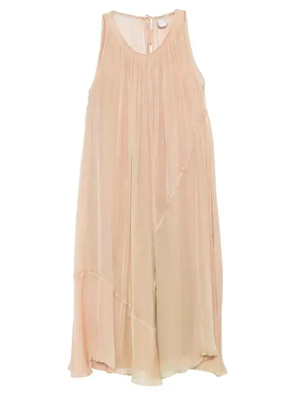 ALYSI Gathered Panel Dress - Neutrals