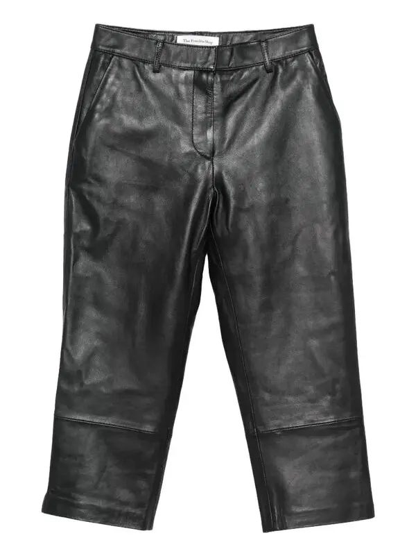 THE FRANKIE SHOP Lior Leather Capri Trousers - Black