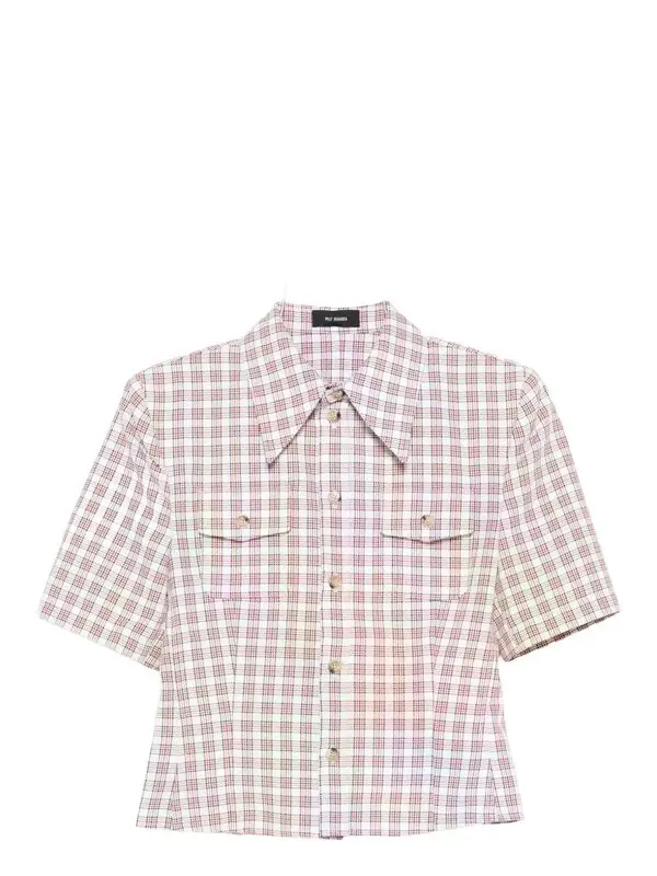 WILLY CHAVARRIA Check Pocket Shirt - White