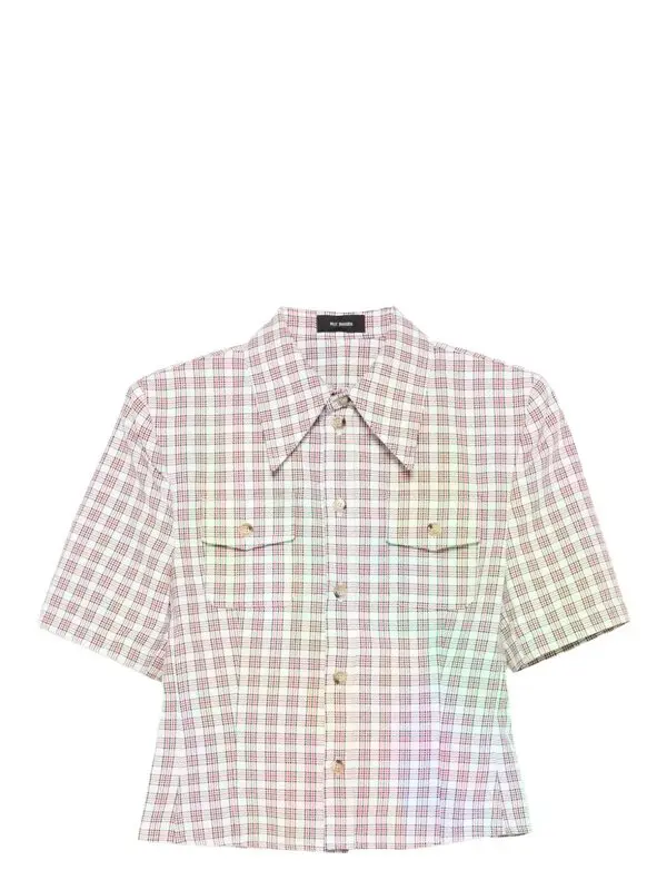 WILLY CHAVARRIA Check Pocket Shirt - White