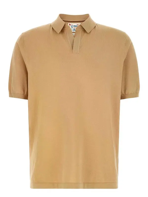 MC2 SAINT BARTH Open-collar T-shirt - Neutrals