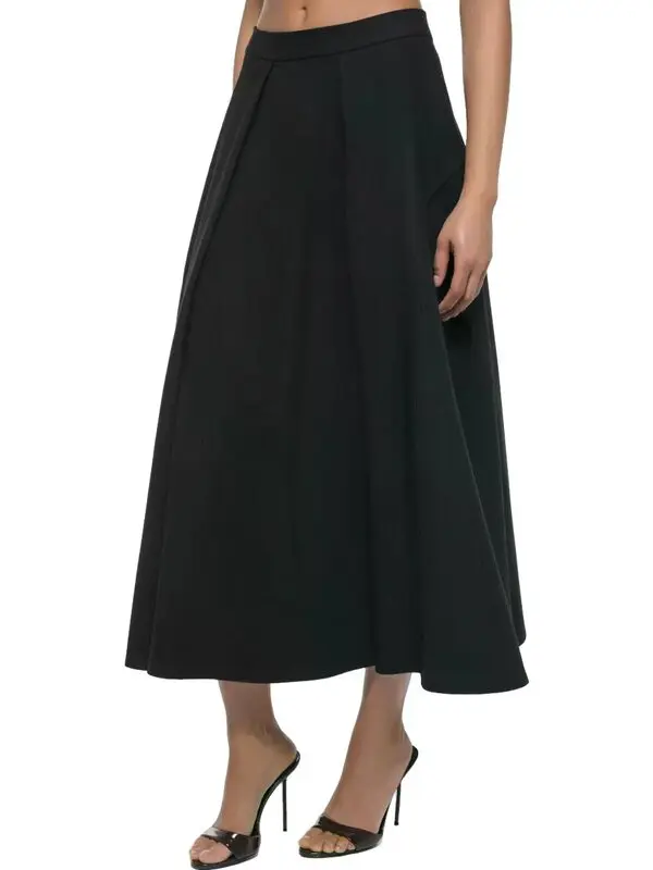 ANOUKI Midi Pleated Skirt - Black
