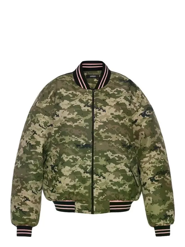 ANOUKI Camouflage-print Bomber Jacket - Green
