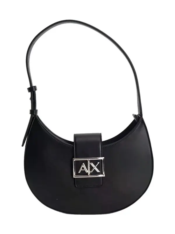 Armani Exchange Logo-plaque Shoulder Bag - Black