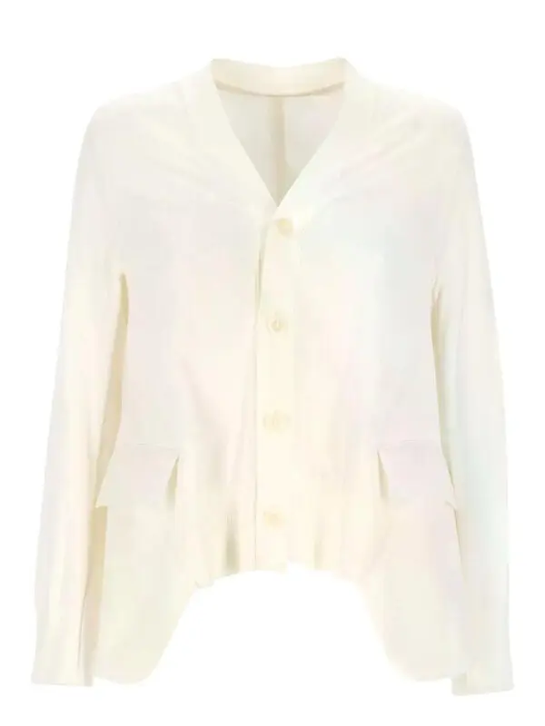 Sacai Buttoned Cardigan With Pockets - Neutrals