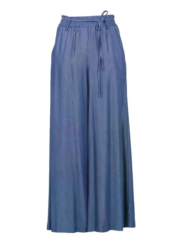 KAOS Drawstring Palazzo Pants - Blue