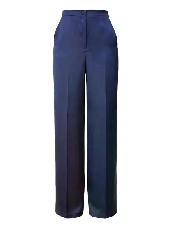 Marella Elasticated Straight Trousers - Blue