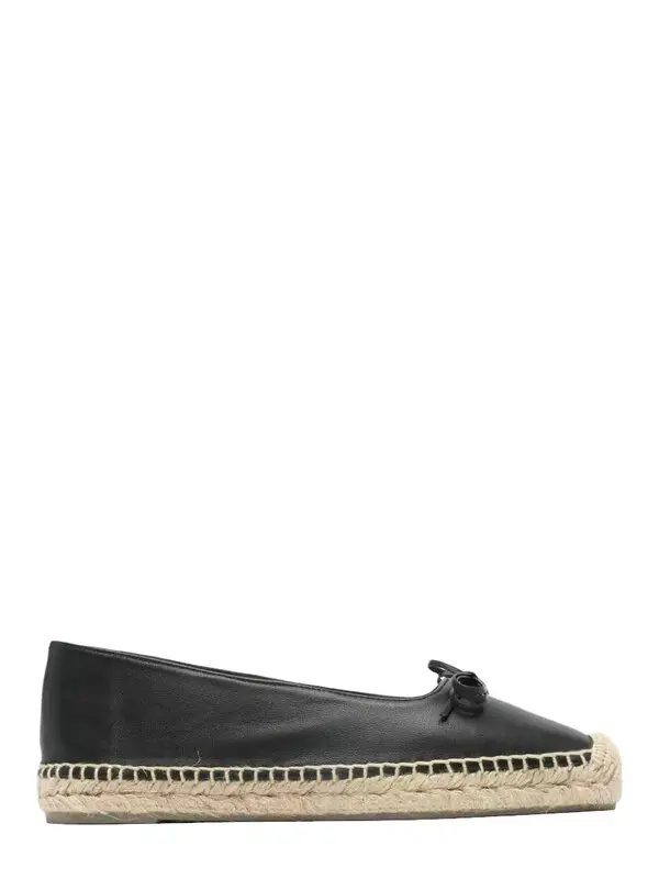CastaÑer Bow Detail Flat Espadrilles - Black