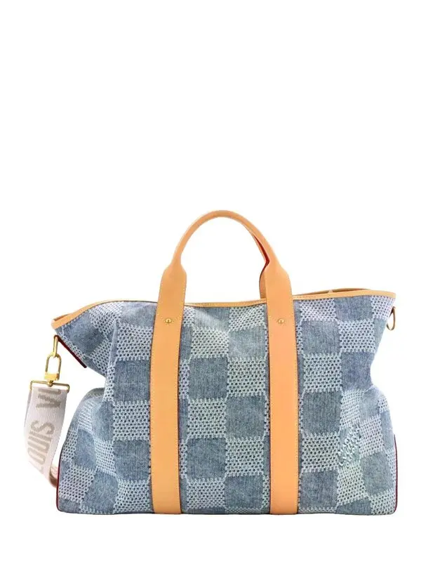 LOUIS VUITTON Weekend Nm Damier 3d Denim Tote Bag - Blue