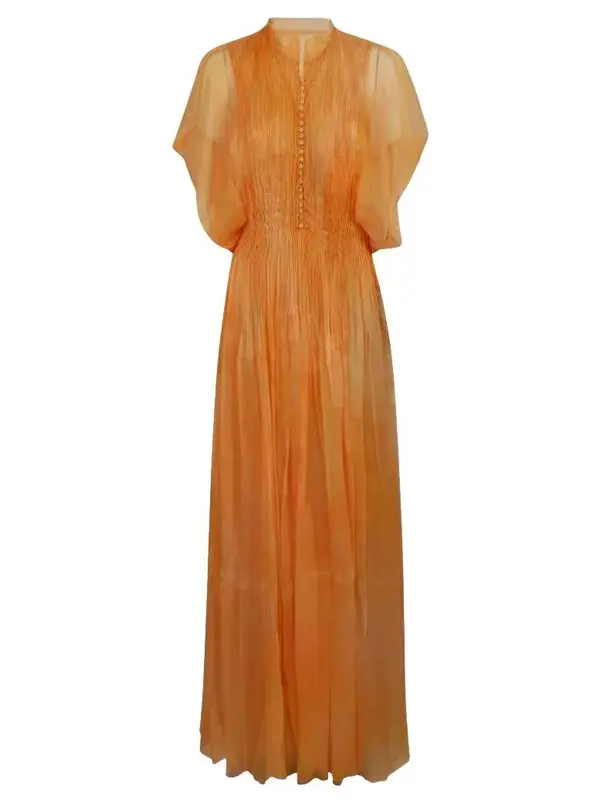 Ermanno Scervino Buttoned Maxi Dress - Orange