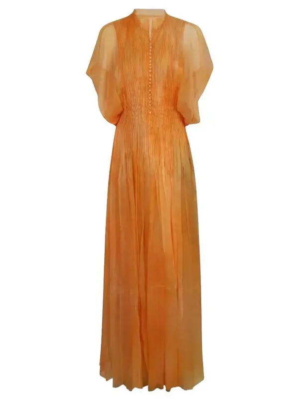 Ermanno Scervino Buttoned Maxi Dress - Orange