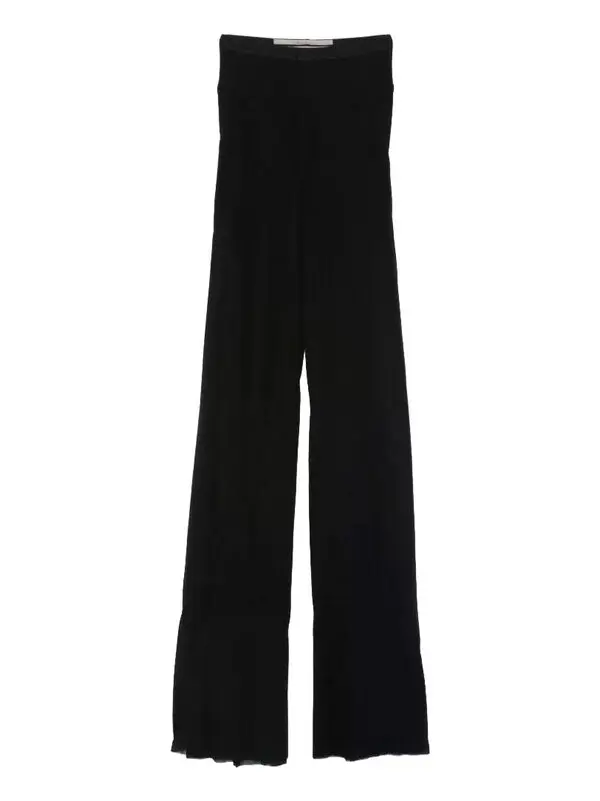 Rick Owens Bias Ribbed Palazzo Pants - Black