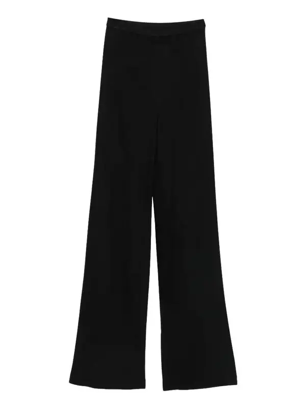 Wardrobe.NYC Elasticated Palazzo Trousers - Black