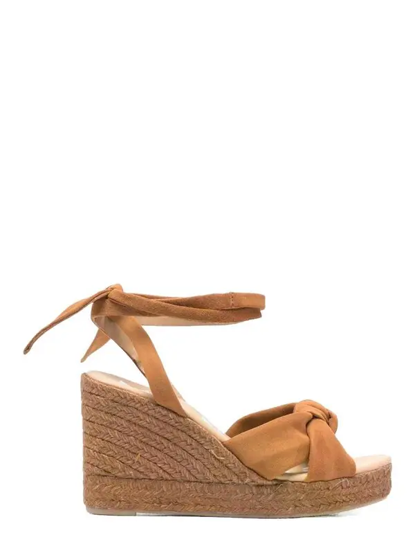 Manebí Knot-tie Espadrille Wedges - Brown