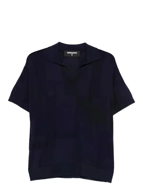 Patrizia Pepe V-neck T-shirt - Blue