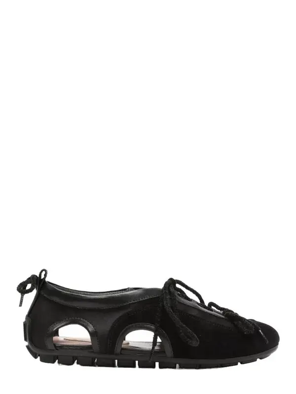 Simone Rocha Cutout Lace-up Sneakers - Black