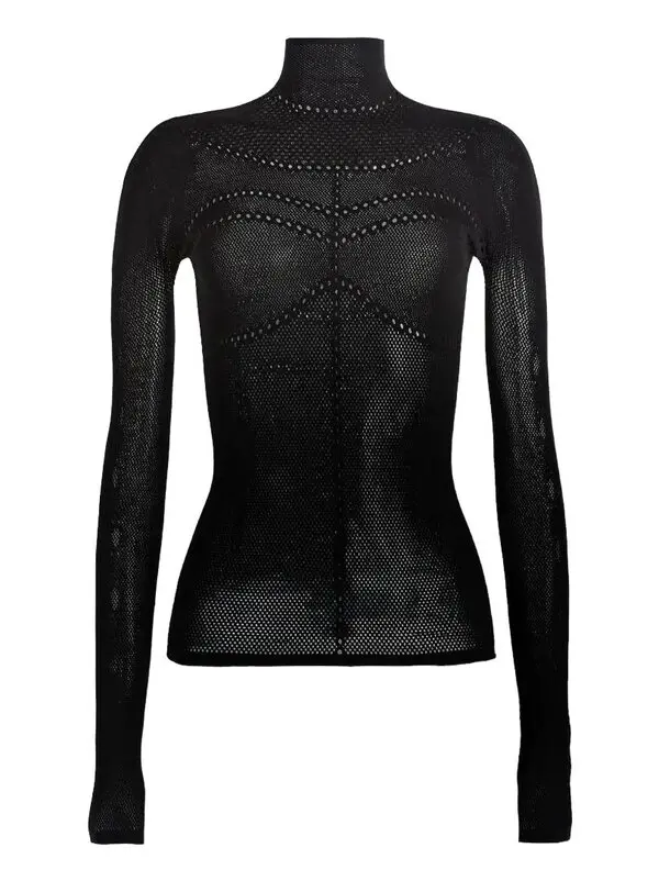 MARGHERITA MACCAPANI Mock-neck Top - Black