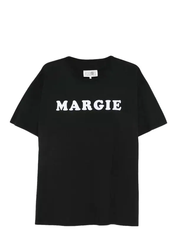 MAISON MARGIELA Logo-detail T-shirt - Black