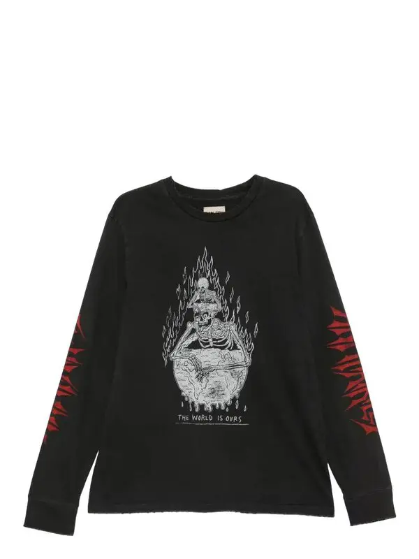 GALLERY DEPT. Graphic-print Long-sleeved T-shirt - Black