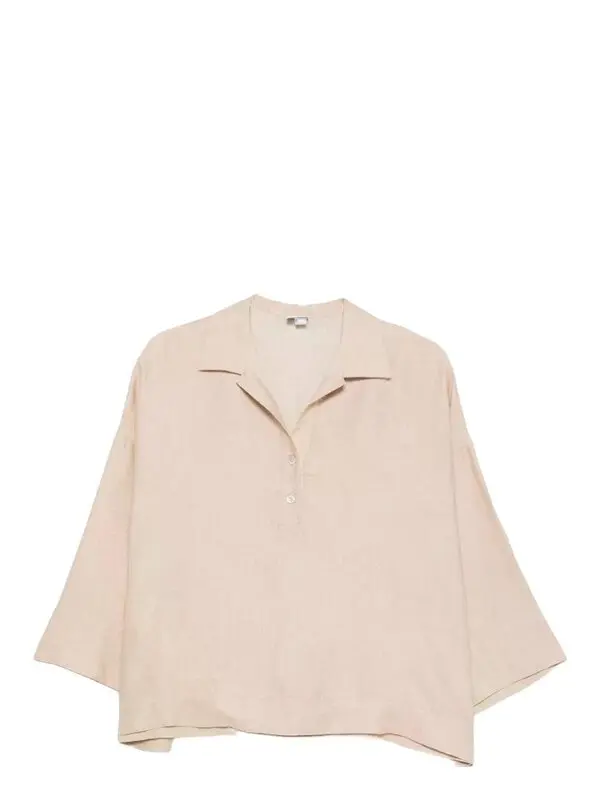Eleventy Spread-collar Blouse - Neutrals
