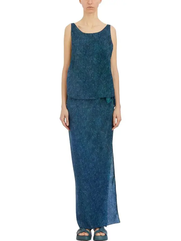 CORTANA Malena Silk Maxi Dress - Blue
