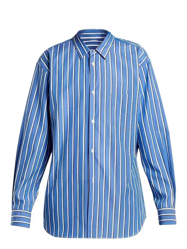 Comme Des Garçons Striped Shirt - Blue