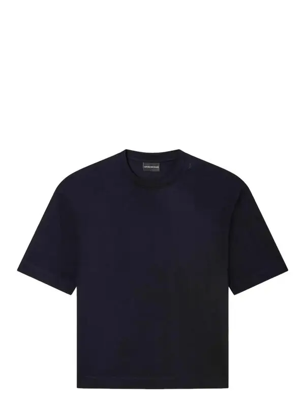Emporio Armani Logo-embroidered T-shirt - Blue
