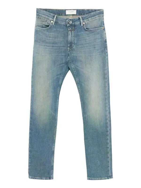 Closed Button Jeans - Blue