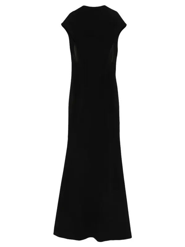JIL SANDER Cap-sleeved Maxi Dress - Black