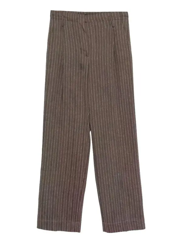 Antonelli Firenze Pinstriped Trousers - Brown