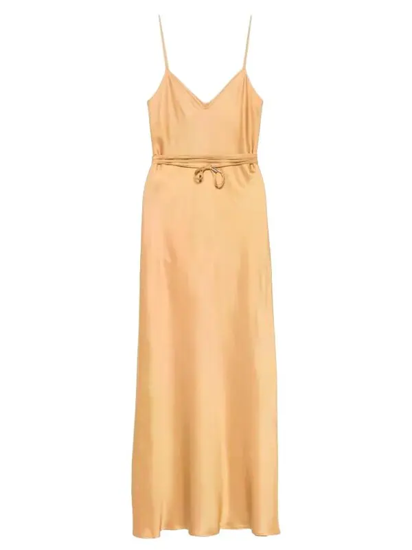 Antonelli Firenze Lukas V-neck Midi Dress - Neutrals