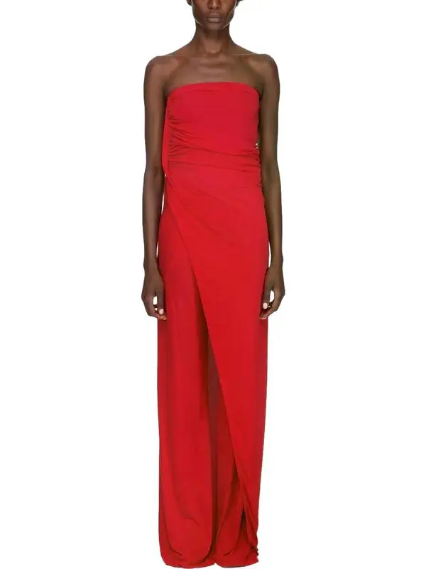 Rick Owens Draped Slit Top - Red