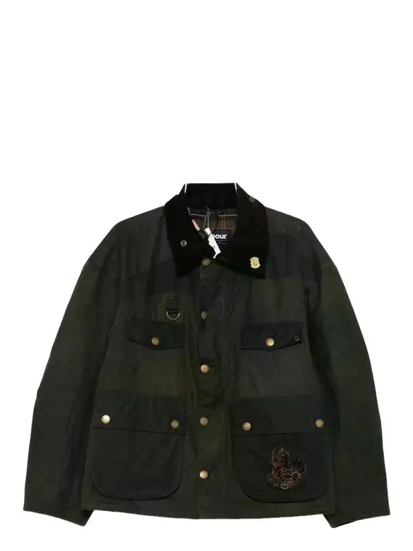 FENG CHEN WANG X Barbour Check Embroidered Coat - Green