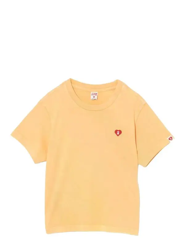 AAPE BY *A BATHING APE Heart-logo T-shirt - Orange