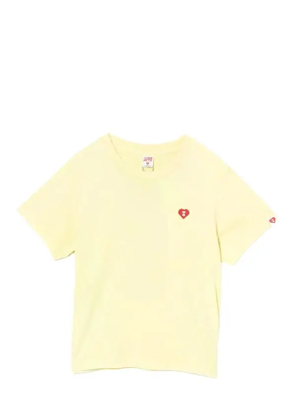 AAPE BY *A BATHING APE Heart-logo T-shirt - Yellow