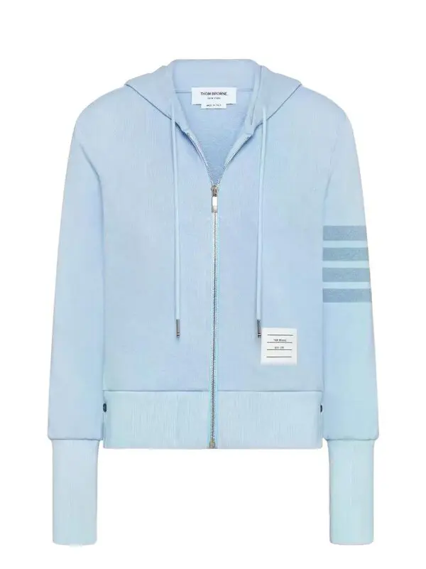 Thom Browne 4-bar Loopback Hoodie - Blue