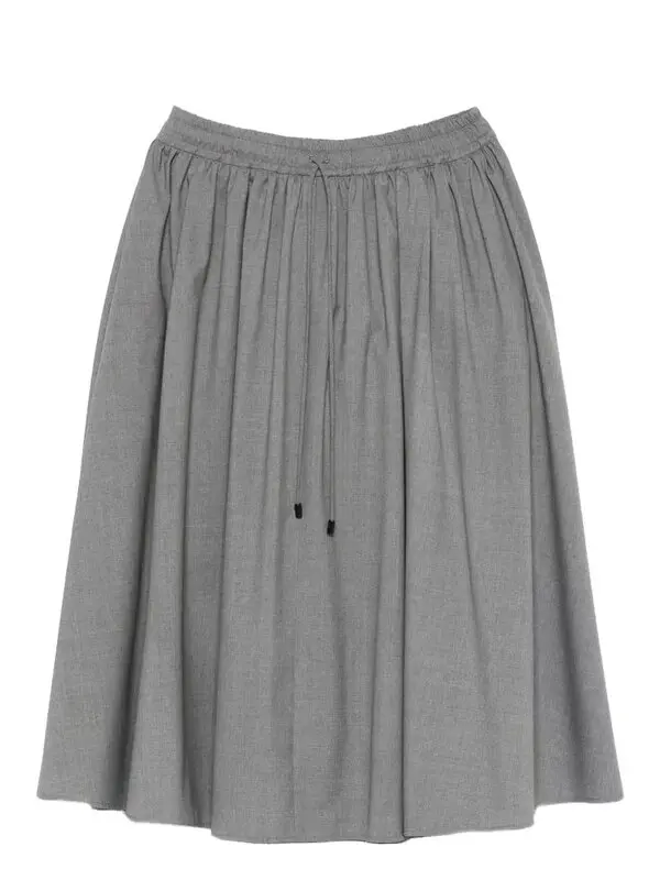 Max Mara Gathered Drawstring Skirt - Grey