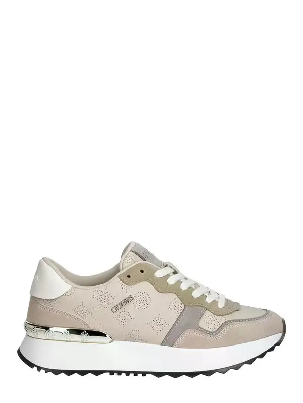 Guess Perforated Sneakers - Neutrals