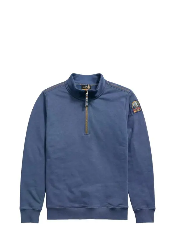 PARAJUMPERS Zip-up Sweatshirt With Patch - Blue