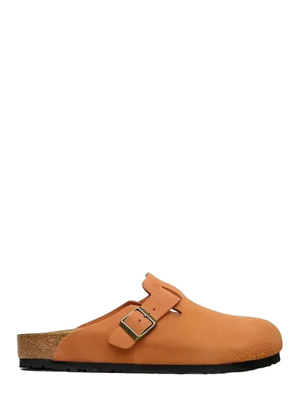 BIRKENSTOCK Boston Suede Slippers - Orange