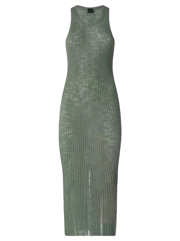 Pinko Ribbed Sleeveless Dress - Green