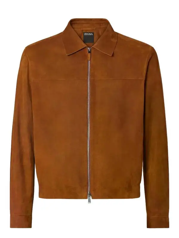 Zegna Point-collar Shirt Jacket - Brown
