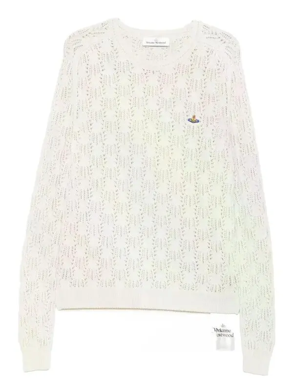 VIVIENNE WESTWOOD Logo-detail Sweater - Neutrals