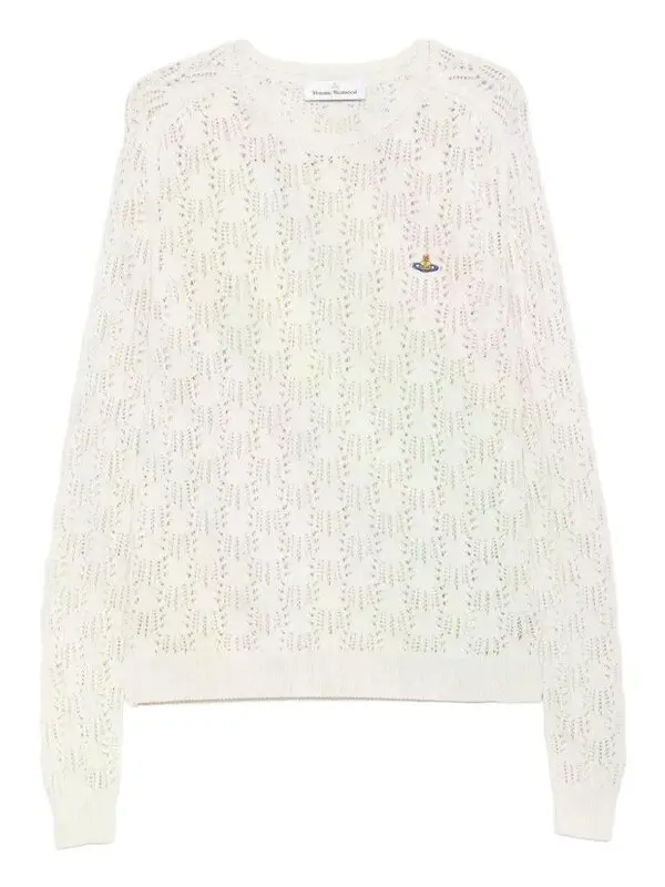 VIVIENNE WESTWOOD Logo-detail Sweater - Neutrals