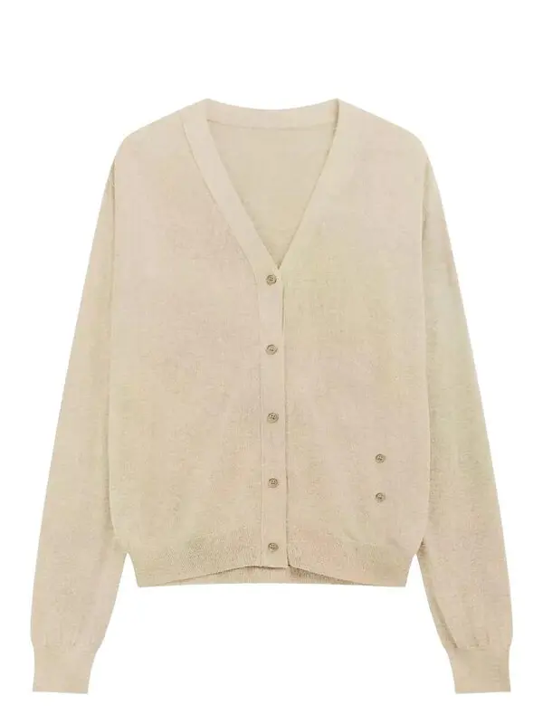 THE FRANKIE SHOP Button V-neck Cardigan - Neutrals