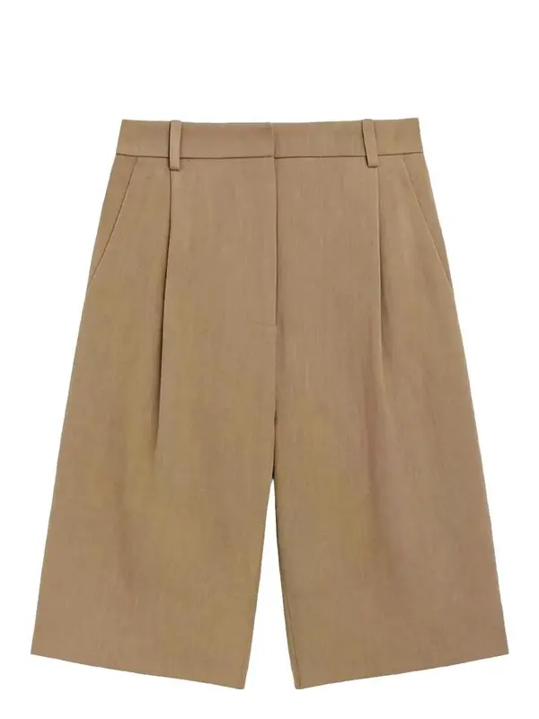 THE FRANKIE SHOP Pleated Shorts - Neutrals
